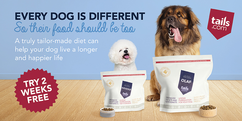 Free tails.com dog food trial worth £30!